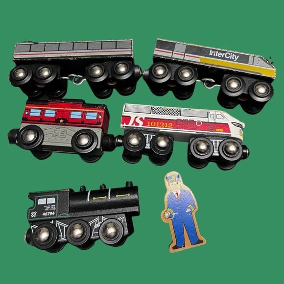 Imaginarium | Toys | 5wooden Magnetic Railway Trains Imaginarium ...